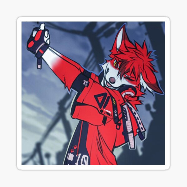 "Cool Furry art, Furry fan," Sticker for Sale by ATTERBI | Redbubble