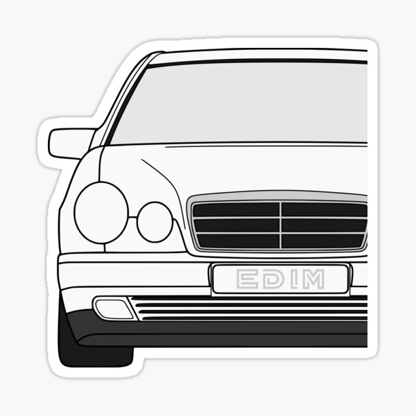 "Mercedes W210 e class white color" Sticker for Sale by EdimDesign ...