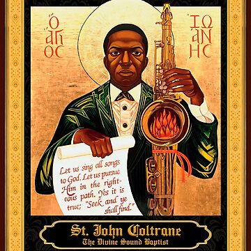 "Saint John Coltrane" Postcard for Sale by Playa Angel | Redbubble