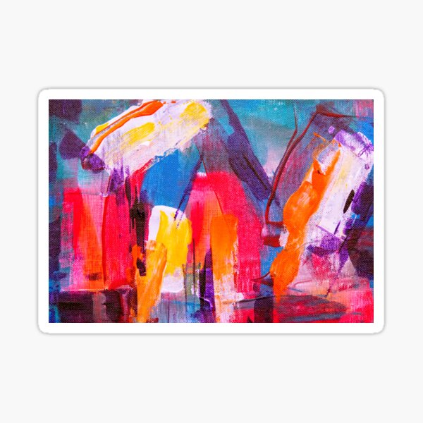 "Abstract Oil Painting Canvas Colorful Modern Art Brush Strokes ...