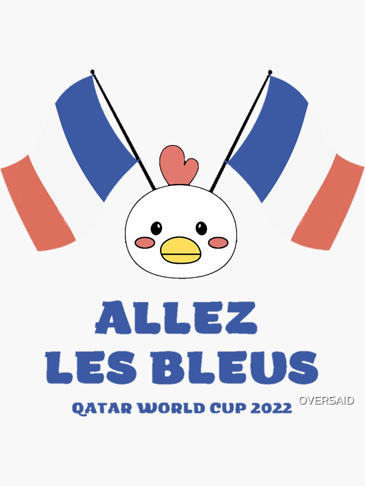 "Allez Les Bleus, Qatar World Cup 2022" Sticker for Sale by Ai-Design1 ...