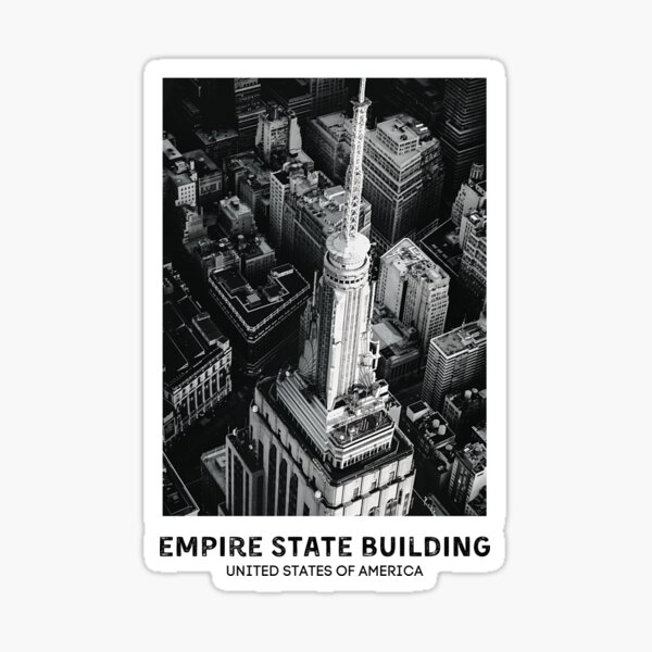 "Empire State Building NYC Manhattan Skyscraper " Sticker for Sale by ...