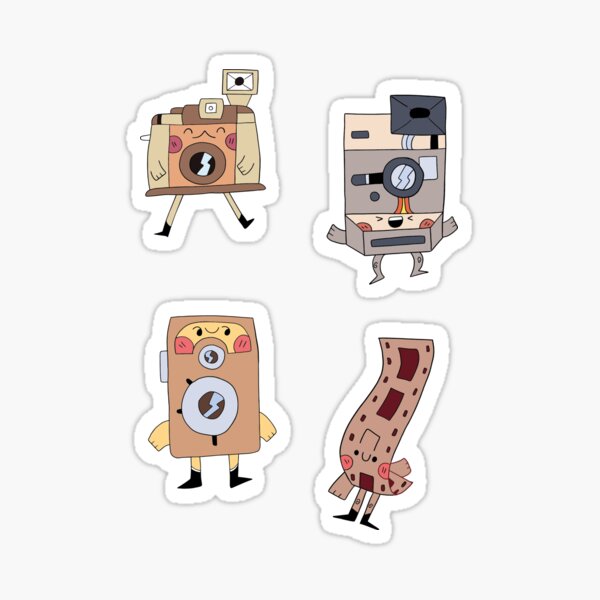 "Kawaii Cute Retro Camera Pack, Photographer Pack" Sticker for Sale by ...