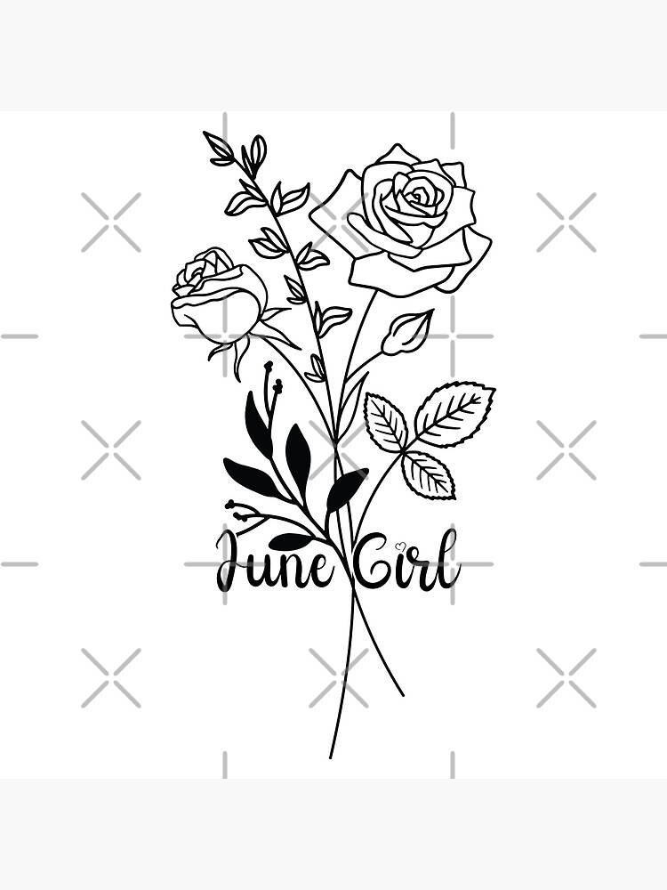 "June Girl Birth Month Flower" Poster for Sale by Suzanne Cook | Redbubble