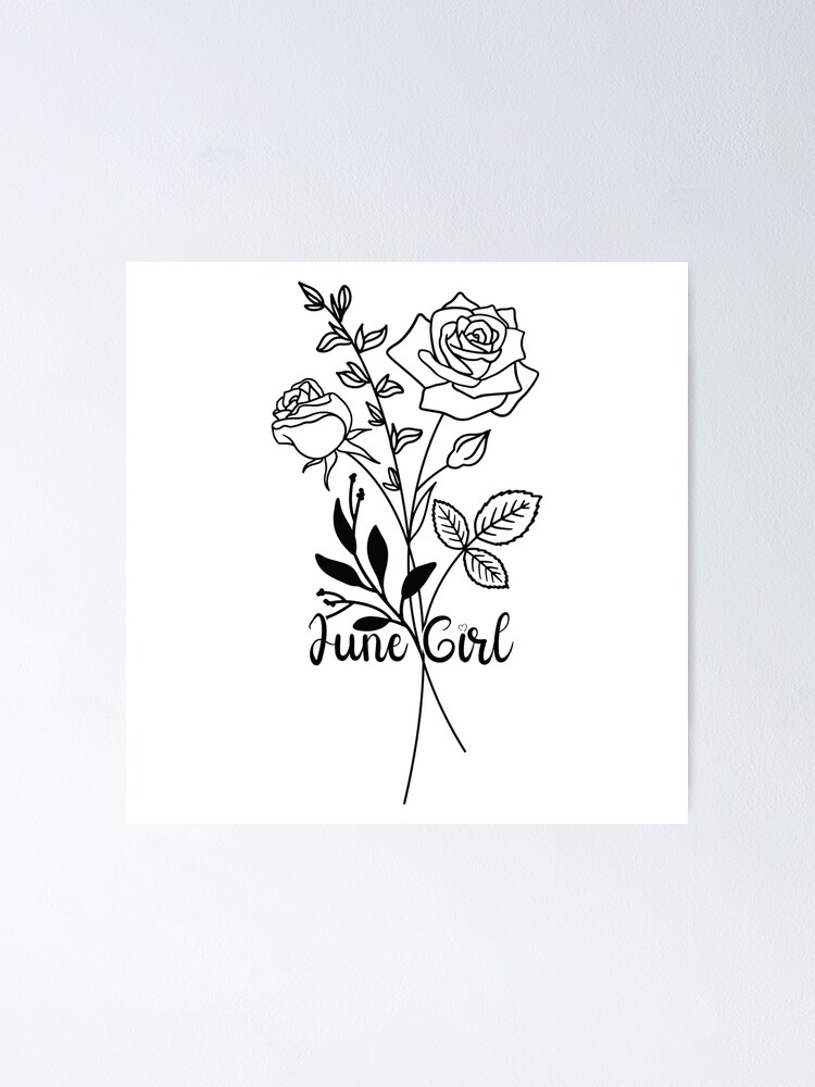 "June Girl Birth Month Flower" Poster for Sale by Suzanne Cook | Redbubble