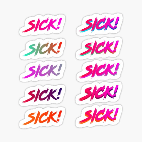 "Sick Pack" Sticker for Sale by 1mdmx | Redbubble