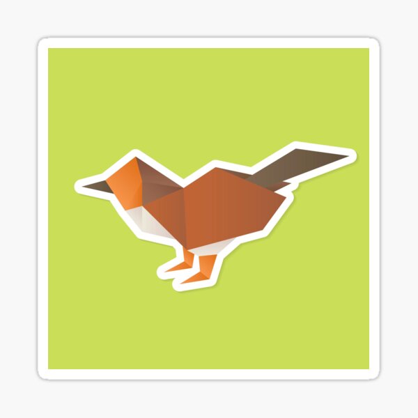 "Sparrow Origami PaperCut" Sticker for Sale by mr-umaiir | Redbubble