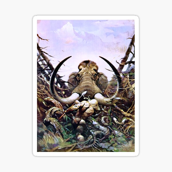 "Frank Frazetta - Untitled" Sticker for Sale by Lira-Studio7 | Redbubble