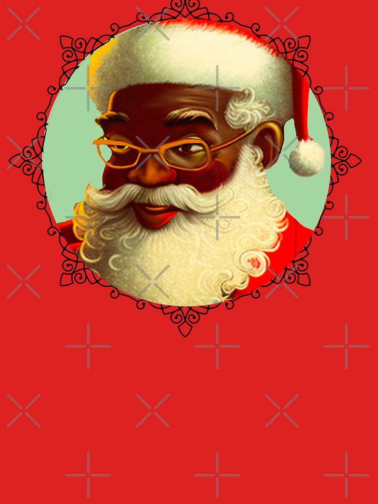"Merry Christmas Black Santa Claus" T-shirt for Sale by joanaoberg ...