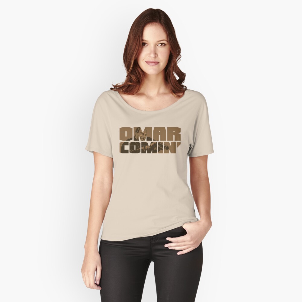 "Omar Comin'" Sticker for Sale by Drazhen | Redbubble