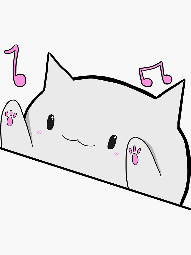 "'Bongo Cat'" Sticker for Sale by Plagued-Roses | Redbubble