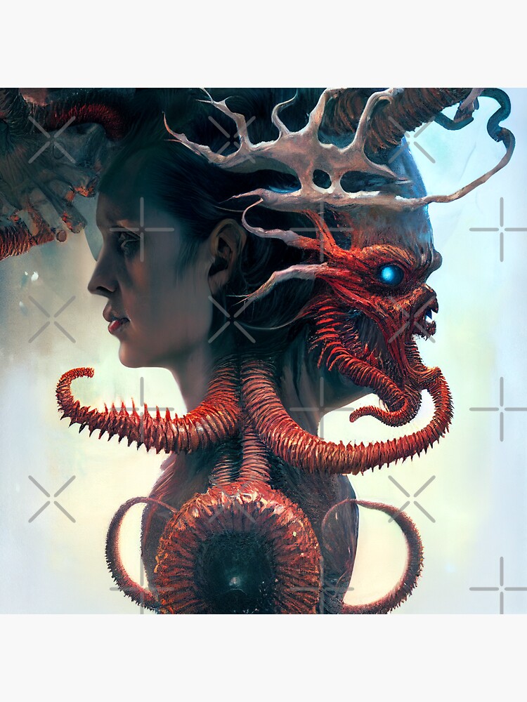 "Half Woman Half Alien" Sticker for Sale by ZGigerBarker | Redbubble