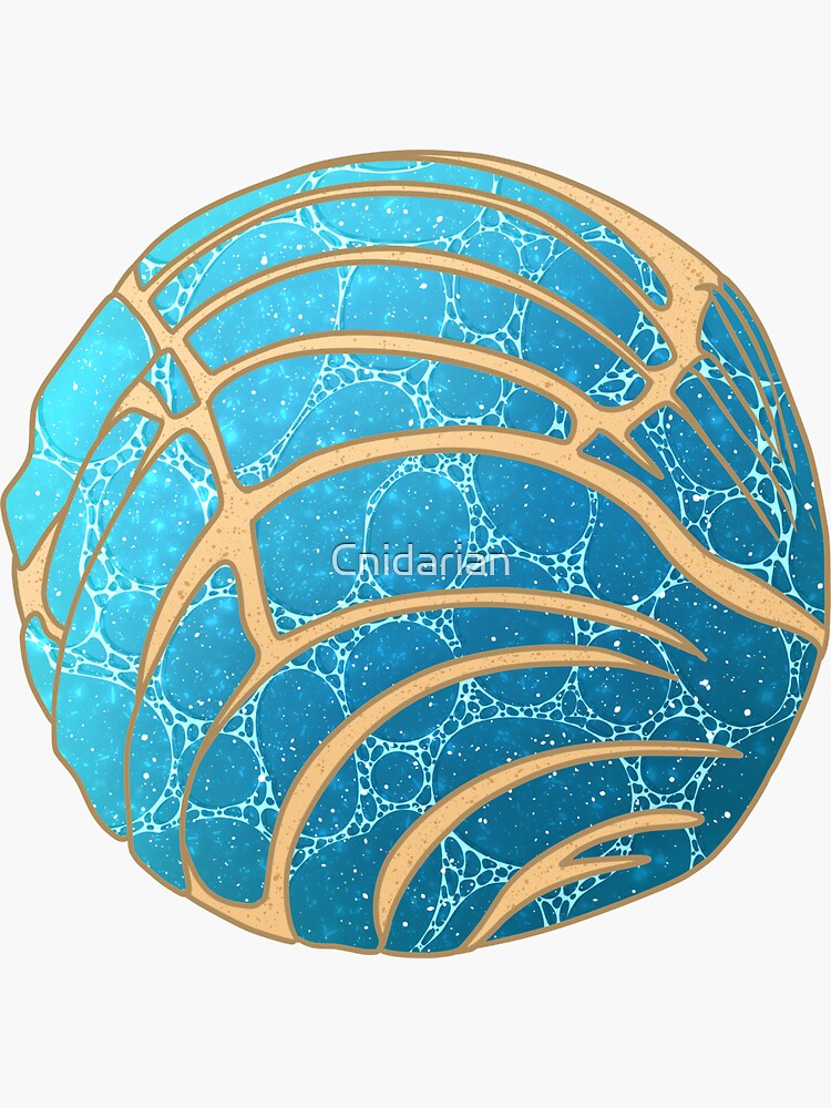 "Ocean Concha Sweet Bread" Sticker for Sale by Cnidarian | Redbubble