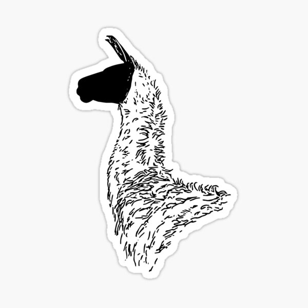 "Shadow Alpaca" Sticker for Sale by sillylittletpot | Redbubble