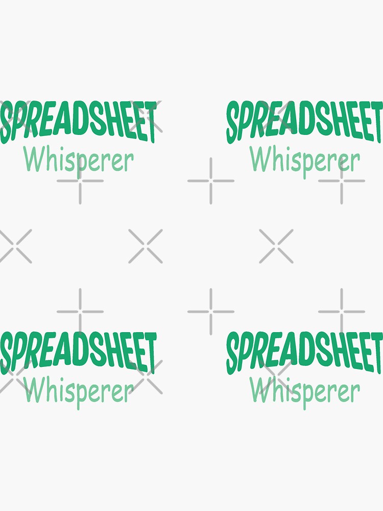 "Excel spreadsheet whisperer" Sticker for Sale by PatternDesignBD ...