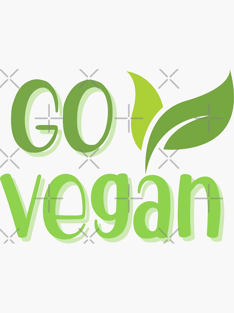 "Go Vegan Logo" Sticker for Sale by GrandStickers | Redbubble