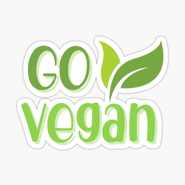 "Go Vegan Logo" Sticker for Sale by GrandStickers | Redbubble
