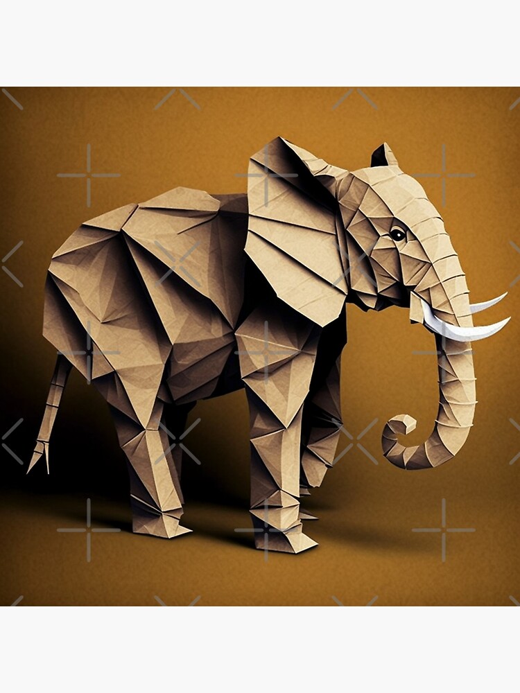 "Impressive African origami elephant" Poster for Sale by Nisyo | Redbubble