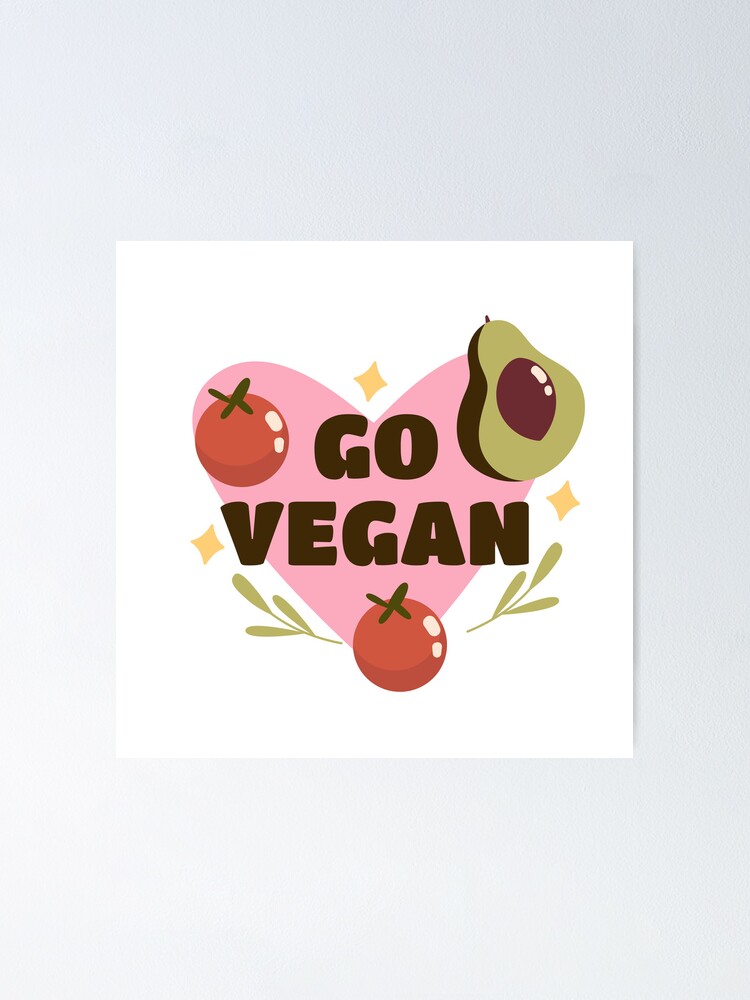 "Go Vegan Logo" Poster for Sale by GrandStickers | Redbubble