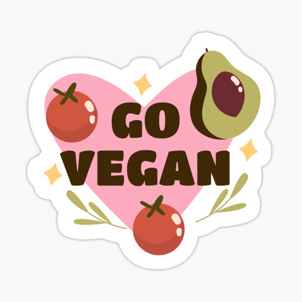 "Go Vegan Logo" Sticker for Sale by GrandStickers | Redbubble