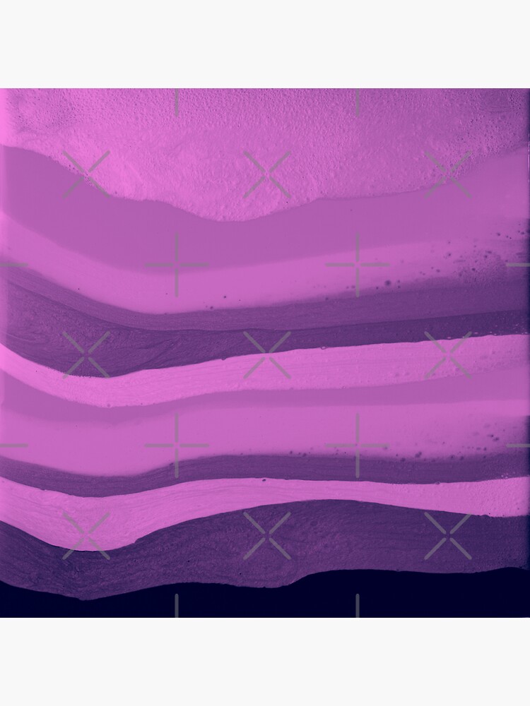 "Mono Purple Metallic Abstract Stripped Acrylic Pour Art" Sticker for ...