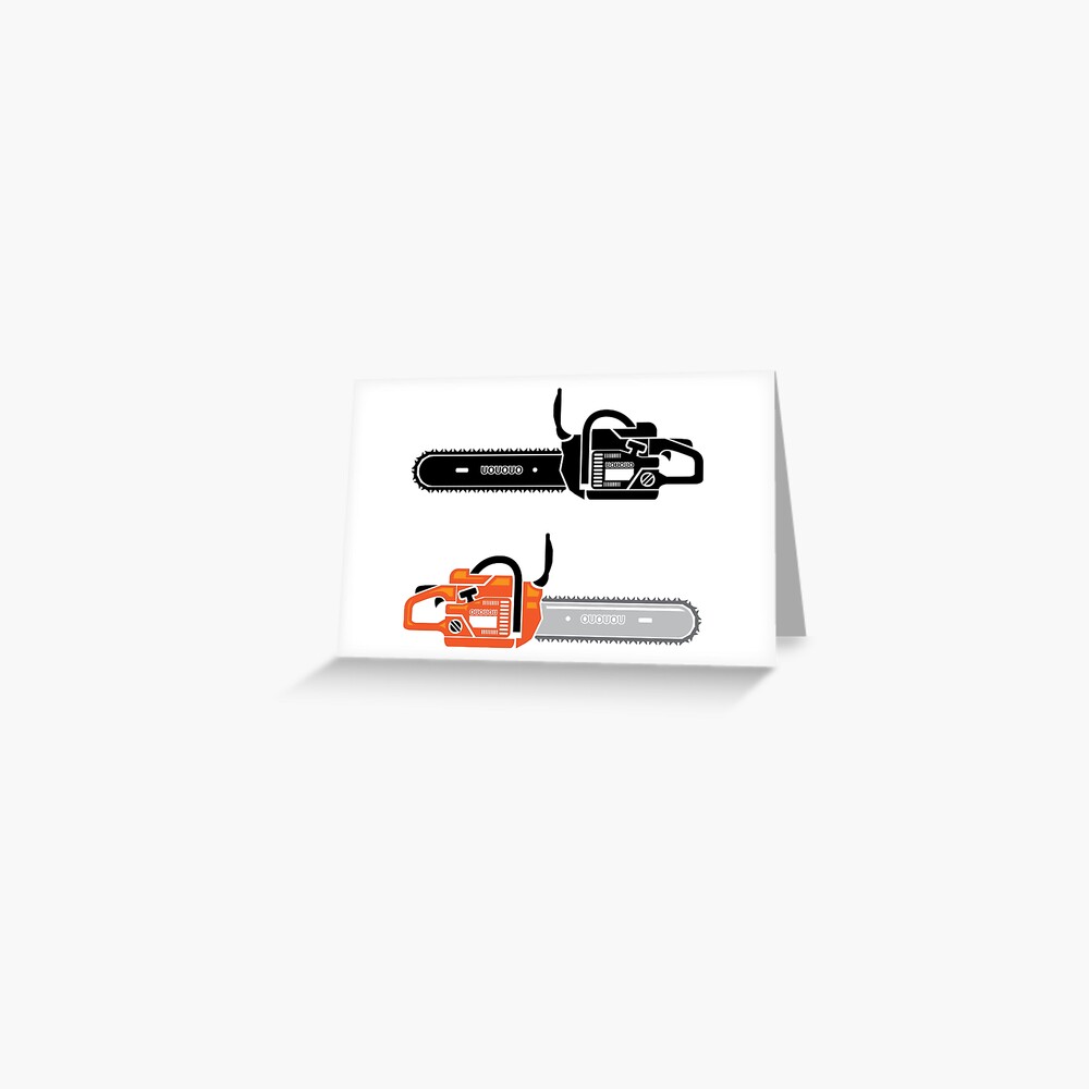 "Chainsaw" Greeting Card for Sale by vectorworks51 | Redbubble