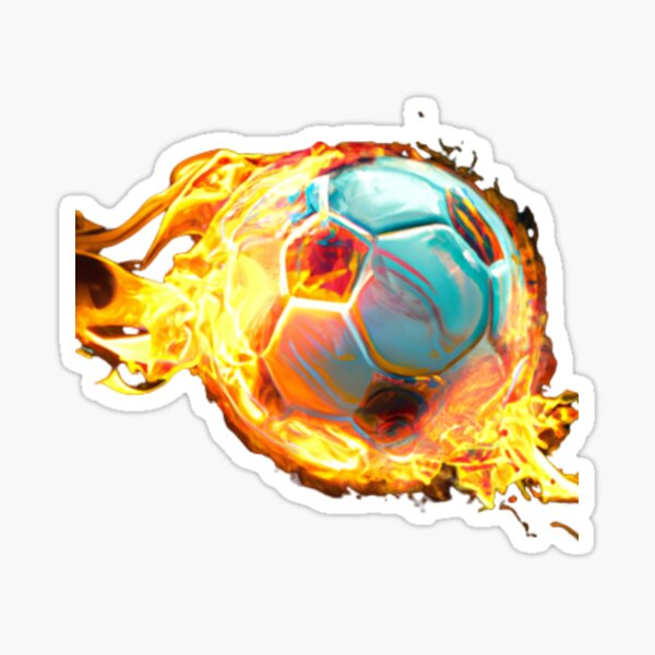 "Flame Soccer Ball" Sticker for Sale by Shadowbyte91 | Redbubble