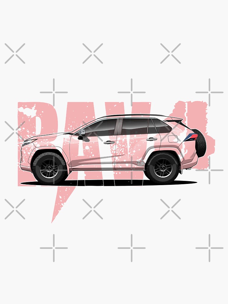 "RAV4 SUV Illustration" Sticker for Sale by Wrofee | Redbubble