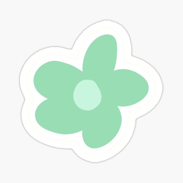 "green flower" Sticker for Sale by maddydiperna | Redbubble