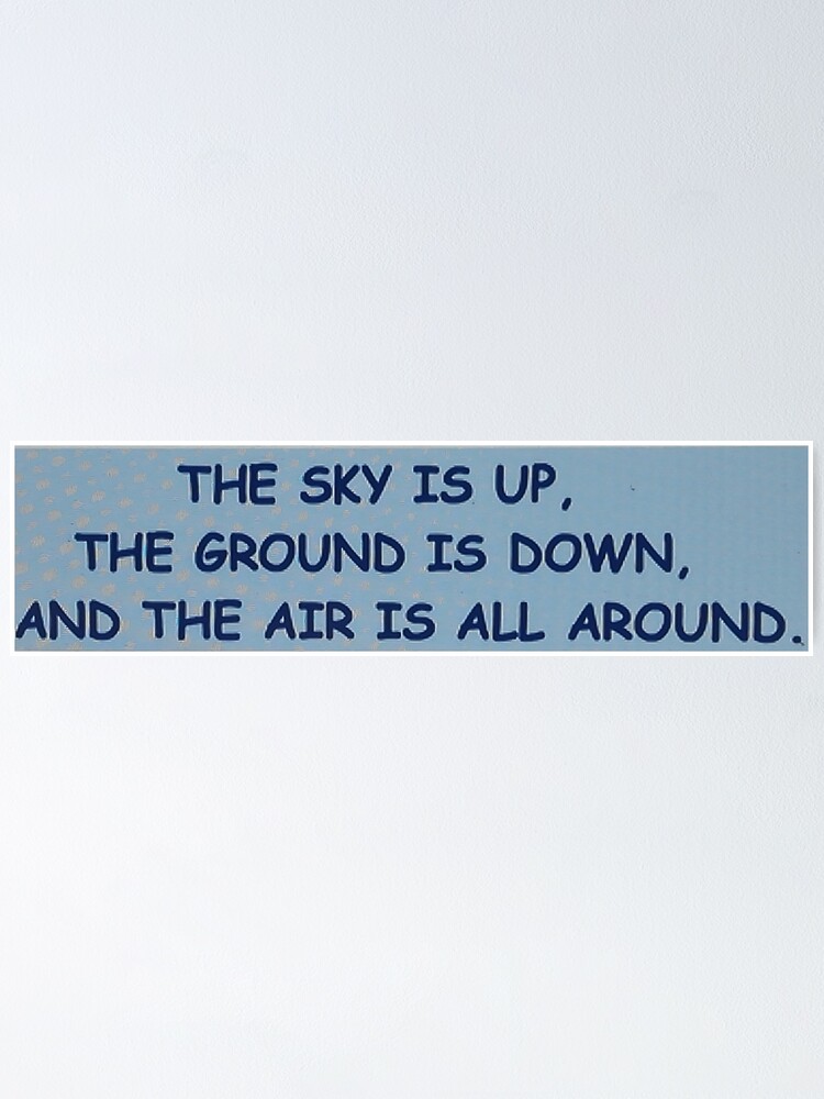 "UP, DOWN, AND ALL AROUND POEM - SIMPLE POEM FOR KIDS" Poster for Sale ...