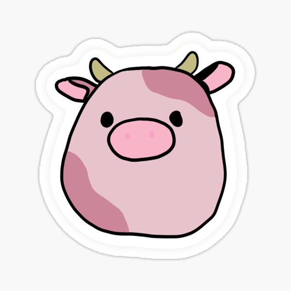 "pink cow" Sticker for Sale by maddydiperna | Redbubble