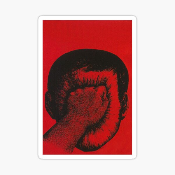 "Vintage PUNCH ON THE FACE BLACK AND RED TRIPPY psychedelic ART POSTER ...