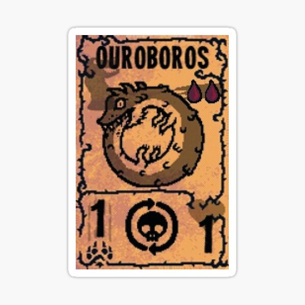 " inscryption ouroboros card" Sticker for Sale by spamton-funny | Redbubble