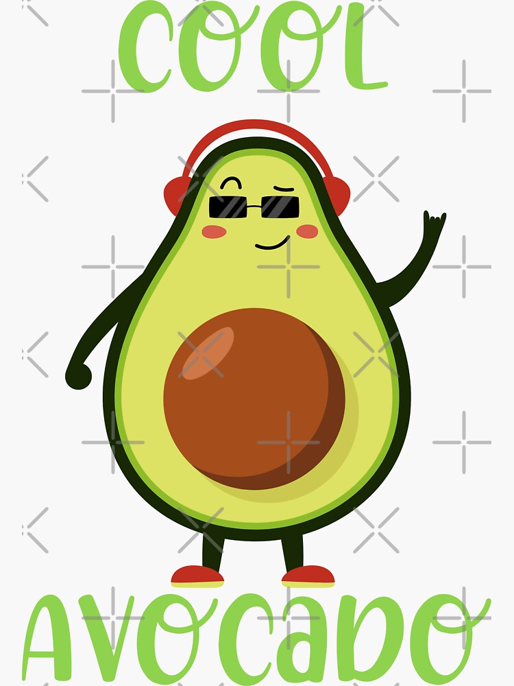 "Cool Avocado In The House" Sticker for Sale by GrandStickers | Redbubble