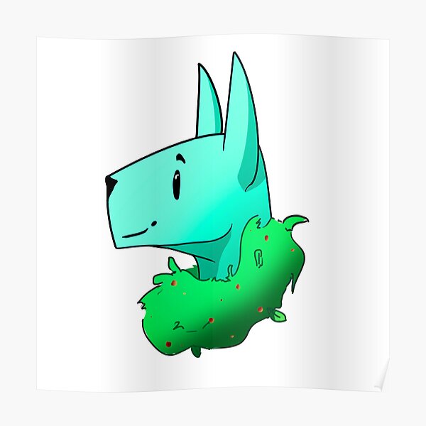 "Christmas Doggo Head!" Poster for Sale by GelatoLion | Redbubble