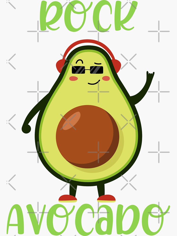 "Rock Avocado In The House" Sticker for Sale by GrandStickers | Redbubble