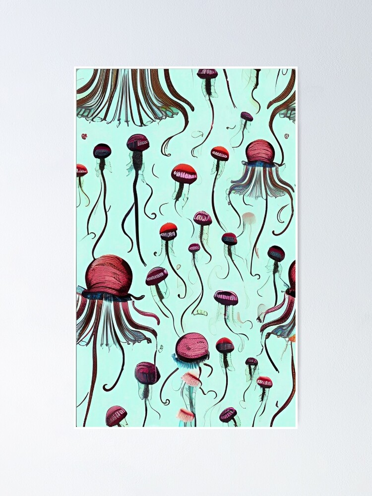 "Jellyfish Pattern" Poster for Sale by DrGin-and-Juice | Redbubble