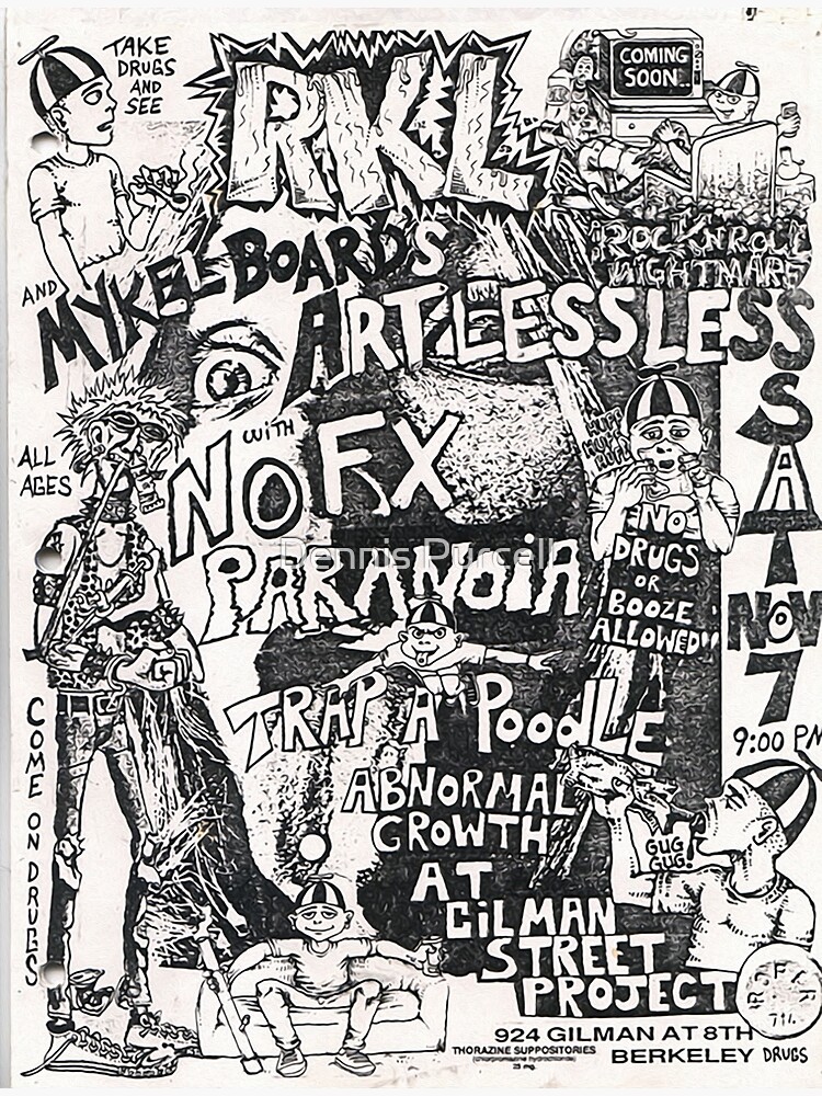 "RKL and NOFX Punk Show Flyer" Poster for Sale by Dennis Purcell ...