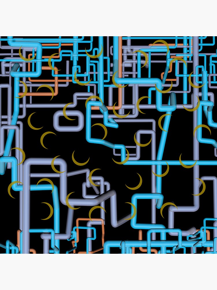 "Dan Flashes Complicated Pattern" Sticker for Sale by Haastia | Redbubble