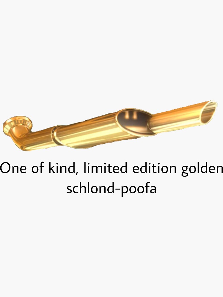 "Golden schlond-poofa" Sticker for Sale by FaustinaJ4 | Redbubble