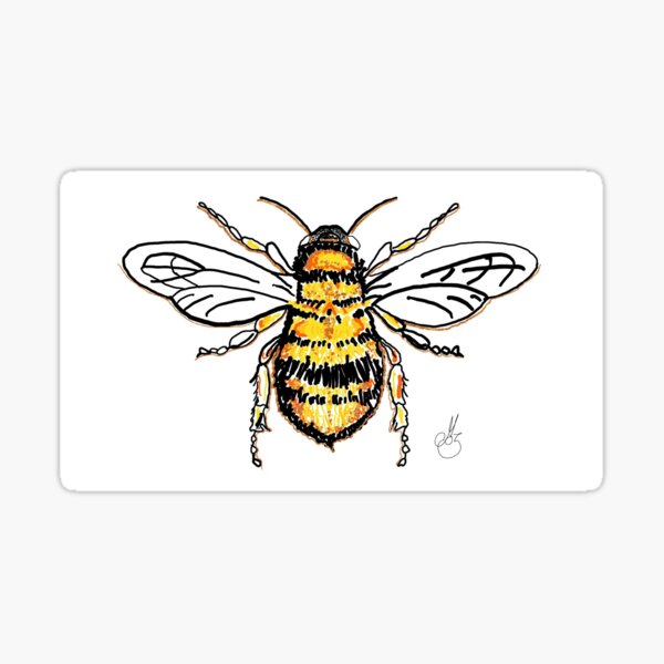 "Bumble Bee Sparkle by Miz" Sticker for Sale by SweetCircusCIC | Redbubble