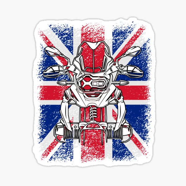 "Adventure Motorbike 1250 GS Motorcycle Rider United Kingdom Flag UK ...