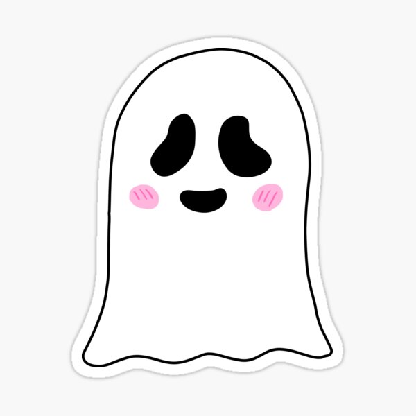"Cute Kawaii Cartoon Ghost " Sticker for Sale by Scoutisnothere | Redbubble