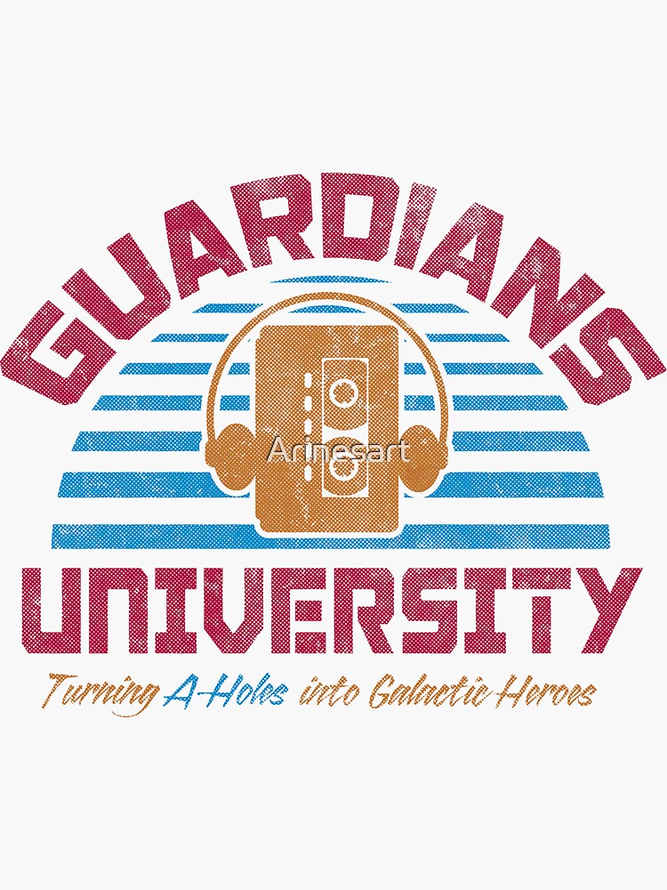 "Guardians University" Sticker for Sale by Arinesart | Redbubble