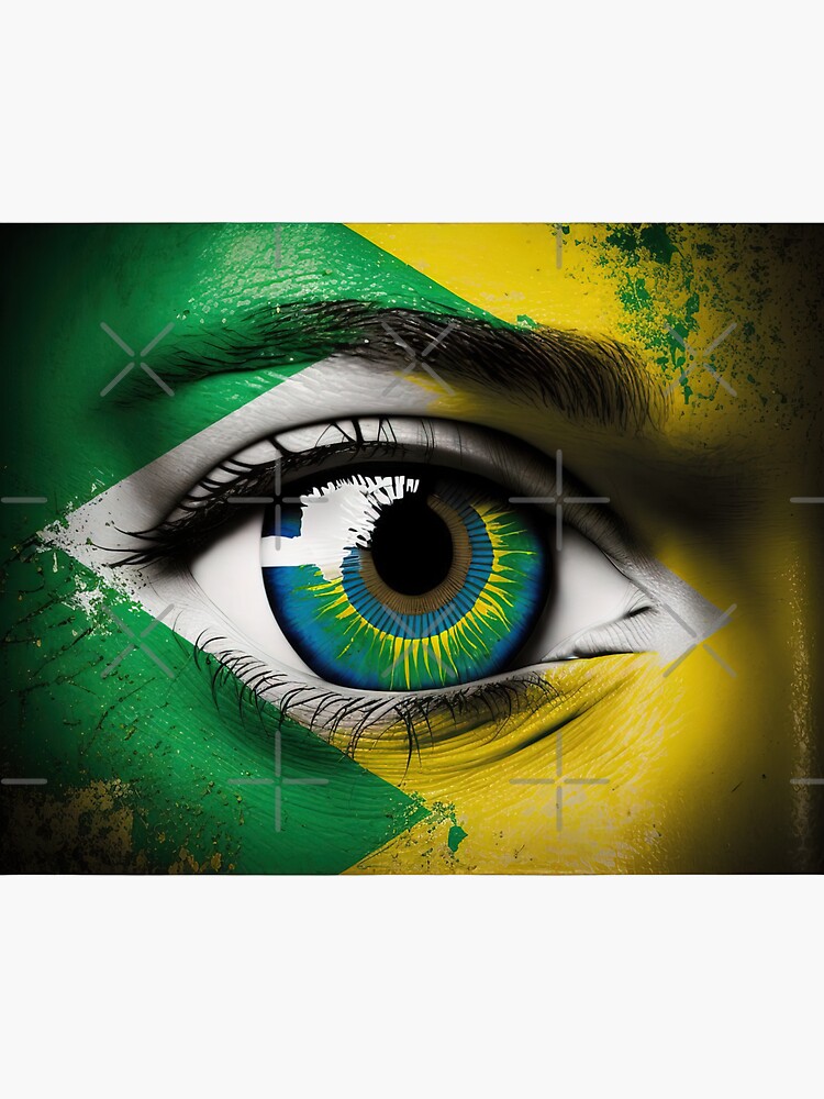 "Brazilian Flag art - Brasil Flag Eye" Sticker for Sale by Juliascutecornr | Redbubble