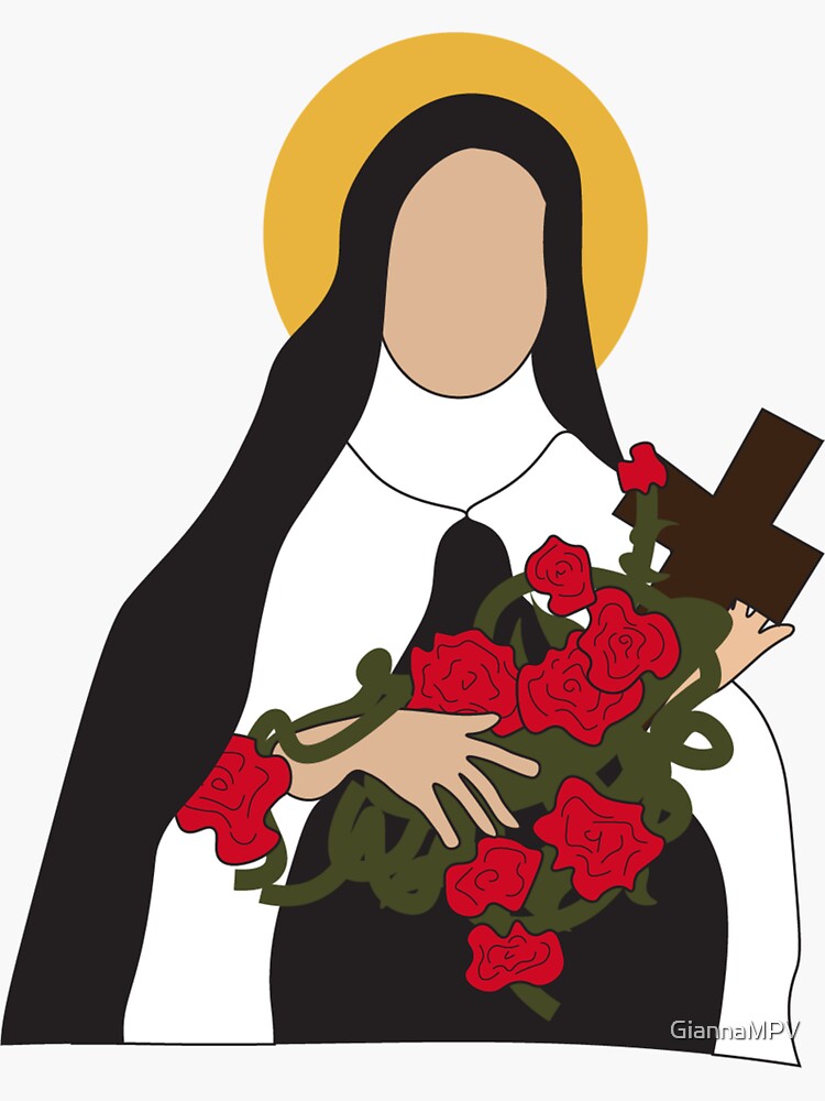 "St. Thérèse of Lisieux" Sticker for Sale by GiannaMPV | Redbubble