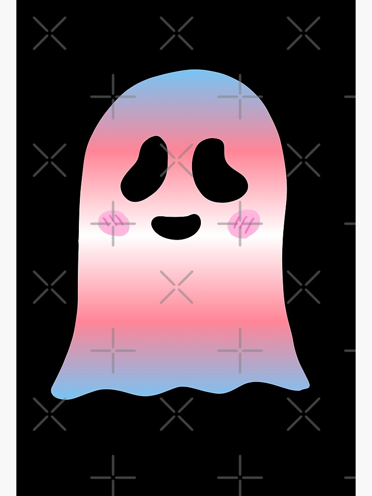 "Transgender Pride Cute Kawaii Cartoon Ghost " Poster for Sale by ...