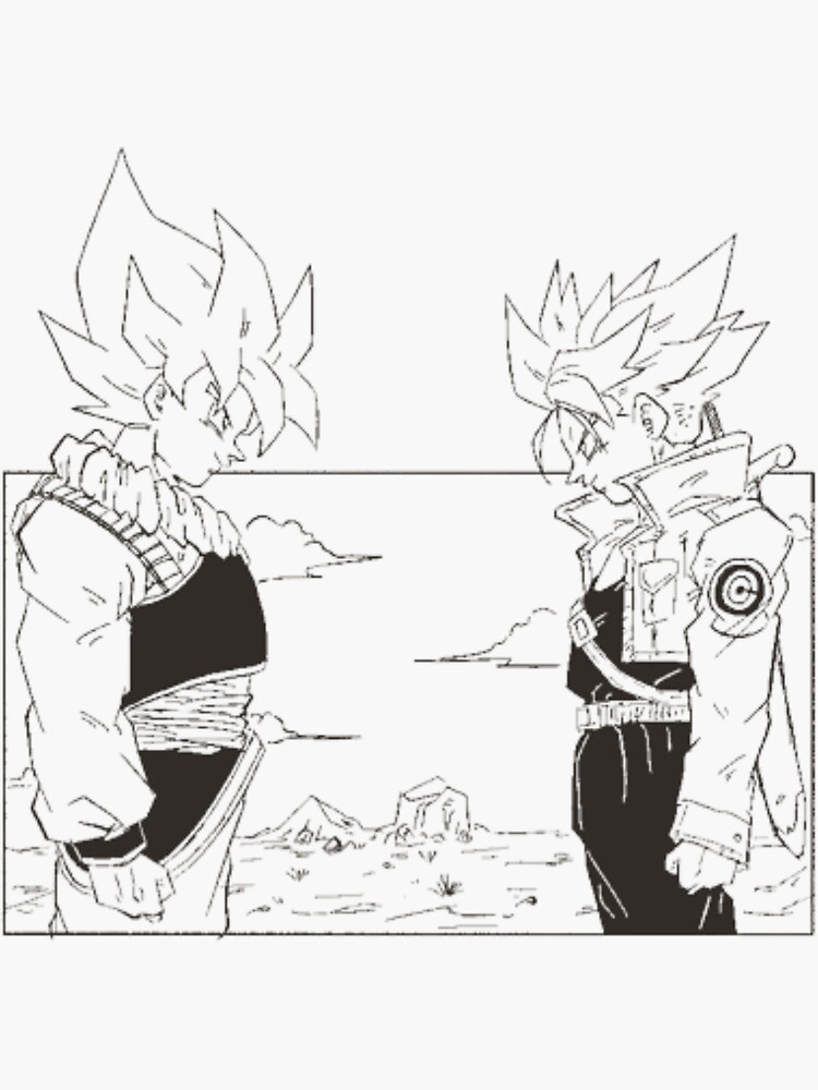 Goku With Future Trunks Sticker For Sale By Peponji Redbubble