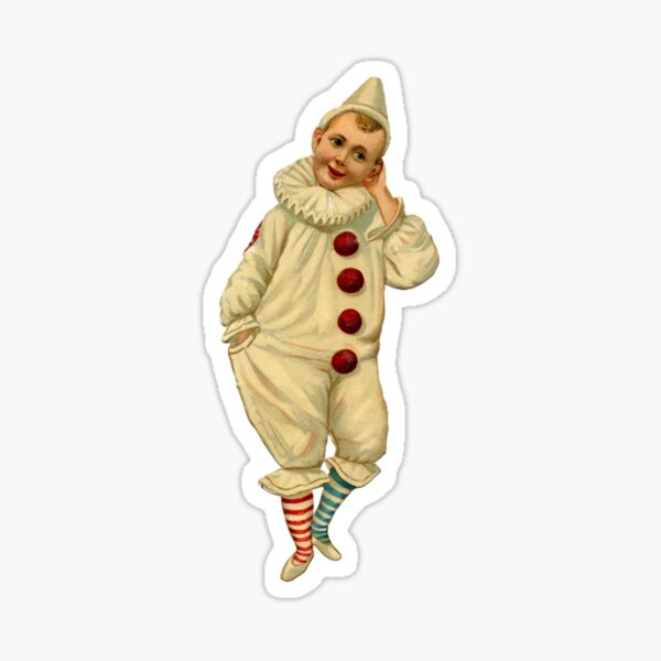 "Pierrot Clown" Sticker for Sale by Gentle40Winks | Redbubble