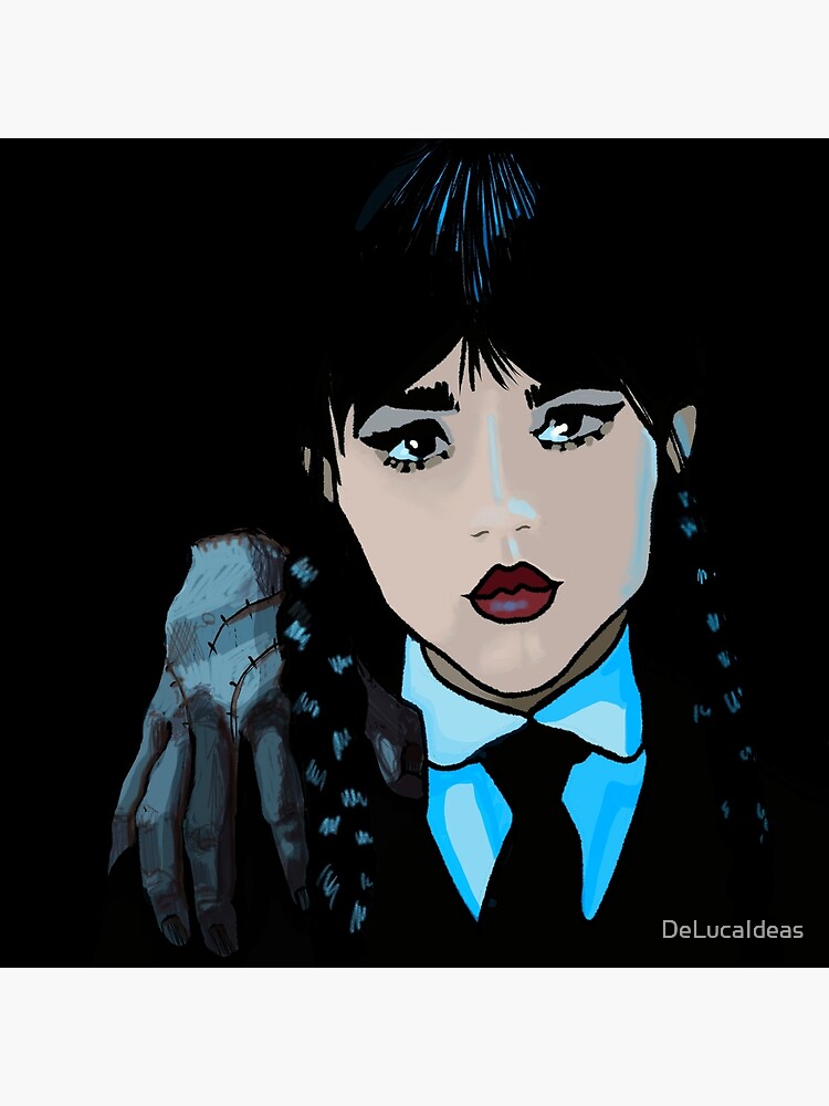 "Wednesday Addams and Thing, Tim Burton" Poster for Sale by DeLucaIdeas ...